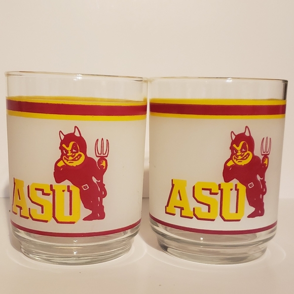 Kitchen | Vintage Mobil Gas Station Asu Glassware Arizona State ...